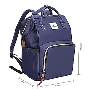 Ramhorn Diaper Bag Backpack Multifunctional Travel Back Pack Maternity Baby Changing Bags Waterproof Large Capacity For Baby Care Dark blue