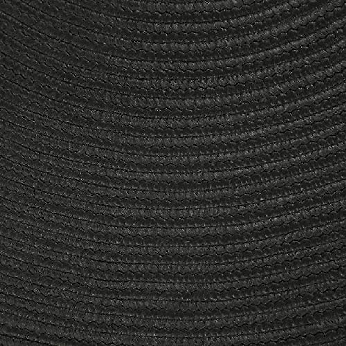 SUPERIOR Reversible Braided Indoor/Outdoor Area Rug, 6' Round, Black