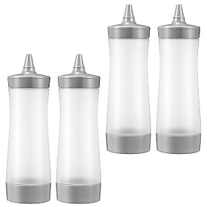 8 Pcs Squeeze Bottle Dressing Bottles Hair Dye Bottle Squeezy Sauce Bottle Hot Sauce Bottle Cookie Containers with Lids Salad Bottle Squeeze Honey Bottle Ketchup Mustard Plastic