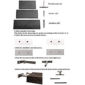 PENGKE Wall Mounted Floating Shelves Ledge 16 Inch Long,Picture Shelving Ledge for Home Decor,Brown Set of 3