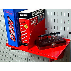 Wall Control KT-400-WRK R Slotted Tool Board Workstation Accessory Kit for Wall Control Pegboard Only, Red