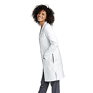 Custom Embroidered Womens Medical Laboratory Coats - Add Your Name or Text - Long Sleeve 3-Pocket Long Lab Coats
