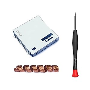 ElecGear Game Card Reader Socket Replacement for Nintendo Switch, Switch OLED and Switch Lite, Game Slot PCB Repair Tool Kit for HAC-001, HEG-001 and HDH-001, Screwdriver and Solder Wick incl.