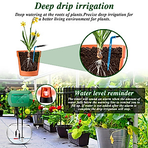 AnseTo Solar Irrigation System for Garden Watering System, 2023 Latest Drip Irrigation Kit for Potted Plants, Supported Automatic Watering System for The Balcony, The Plant Bed and The Green House
