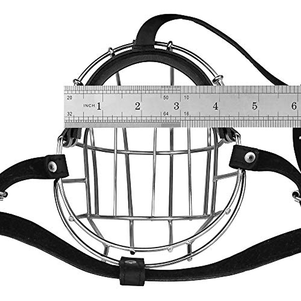 BRONZEDOG Rottweiler Dog Muzzle Adjustable Durable Metal Wire Basket for Large Dogs American Bulldog No Barking Muzzles (L)