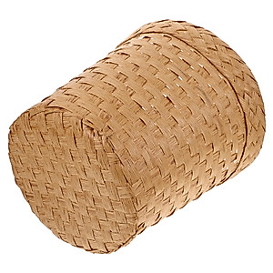 DEARMAMY Wicker Trash Can - Woven Wicker Waste Basket Round Rattan Waste Paper Bin Office Garbage Can Rubbish Basket Laundry Hamper for Kitchen Home Office