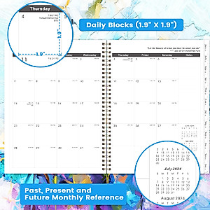 2023-2024 Monthly Planner/Calendar - Monthly Planner 2023-2024 with Two-Side Pocket, January 2023-December 2024, 9" x 11", Two Years Monthly Planner, Flexible Cover, Perfect Organizer