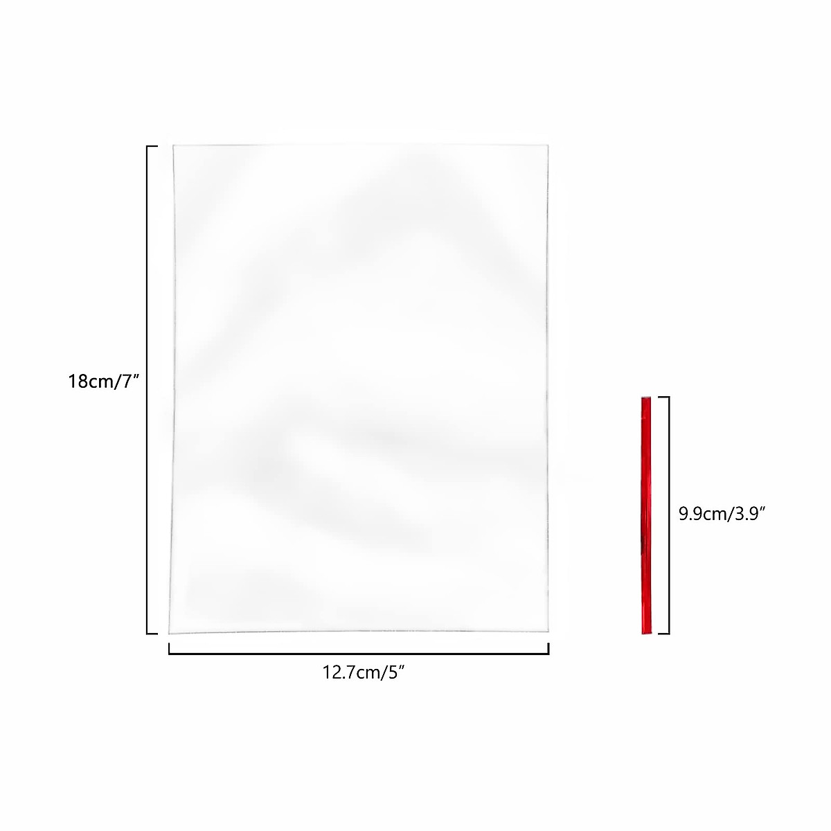 XLSFPY 100PCS Clear Cellophane Bags, 5x7 Small Treat Bags with Ties, Cake Pop Bags, Candy Bags, Goodie Bags, Rice Crispy Treat Bags, Clear Bags for Favors Birthday Party (5'' x 7'')