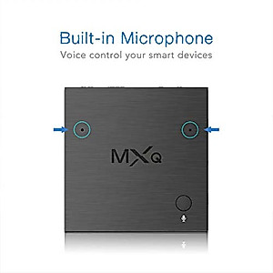 MXQ TV Cube Android 7.1 ATV TV Box with Build-in AI Speaker AI Assistant S905W Quard-core 2G+16G 4K up to 60fps T2R2 WiFi 2.4GHz/5GHz BT 4.2 Voice Control Smart TV Media Player for Home Entertainment
