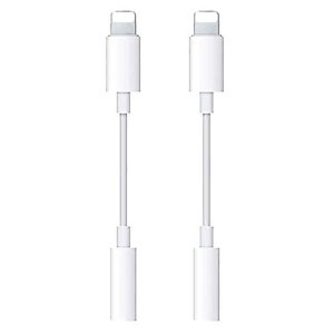 [Apple MFi Certified] 2 Pack Lightning to 3.5 mm Headphone Jack Adapter iPhone 3.5mm Jack Aux Dongle Cable Converter Compatible with iPhone 14 13 12 11 Pro XR XS X 8 7 iPad iPod Support All iOS System