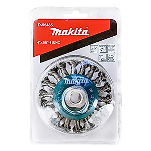 Makita 2 Piece - 4 Inch Crimped & Twist Wire Wheel Brush Set for 4.5" Grinders - Complete Conditioning for Metal - 4" x 5/8-Inch | 11 UNC