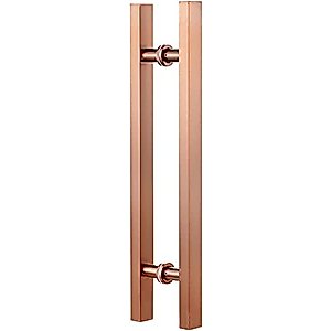 Barn Door Push Pull Door Handle 20inch/24inch/47inch Square Entry Door Handle, Modern Steel Push Pull Door Handle for Shower Glass Sliding/Barn Door/Interior Exterior Door, Include Fittings ( Color :