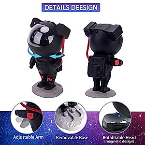 Astronaut Galaxy Projector Night Light, 360° Adjustable Star Projector Night Light with Timer, Nebula Galaxy Projector with Remote Control for Bedroom, Ceiling, Home Decor, Party, Gaming Room