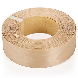 Yarlung 2 Inch x 50 Feet Roll Wood Veneer Edge Banding, Preglued Birch Plywood Edging Iron on with Hot Melt Adhesive, Flexible Wood Tape Sanded to Perfection for Furniture Restoration