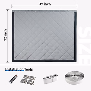 Fireplace Blanket, Fireplace Cover Stops Cold Air Heat Loss for Summer Winter, Indoor Fireplace Draft Stopper Save Energy, 39" W x 32" H