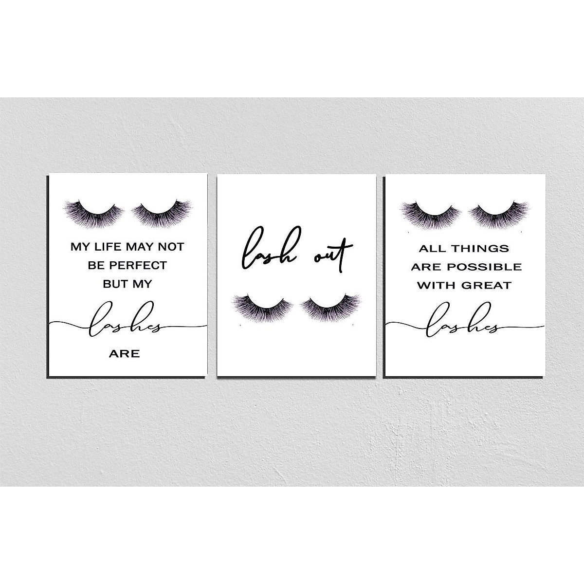 Lash out,Eyelashes Prints Set,Set Of 3,Lashes Print,Lash Decor,Beauty Salon Decor,Lashes Studio,Lash room decor,My life may not be perfect 11X14inch Noframed