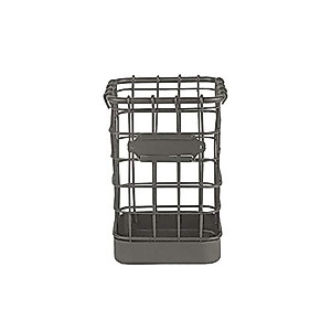 Spectrum Diversified Vintage Pencil & Utility Cup for Storage and Organization of Home Office Desk or Countertop, Industrial Gray