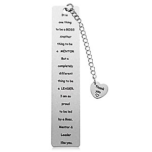 Kvekstio Boss Day Appreciation Bookmark Gifts for Women Men, Coworker Supervisor Retirement Leaving Goodbye Bookmarks for Female Male Lady Bosses, Boss Gift for Mentor Leader