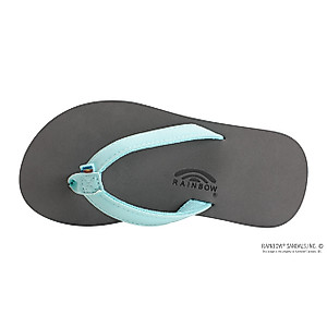 Rainbow Sandals Kid's Grombow's Soft Top Rubber w/Neoprene Narrow Aqua Narrow Strap, Grey, Kid's 13-01 B(M) US
