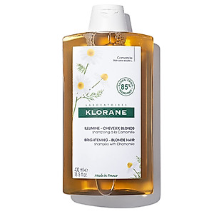 Klorane – Brightening Shampoo with Chamomile – Enhances Highlights & Brightens Blonde Hair – Hydrogen Peroxide, Ammonia, Silicone, Paraben & Sulfate Free – 13.5 fl. oz.