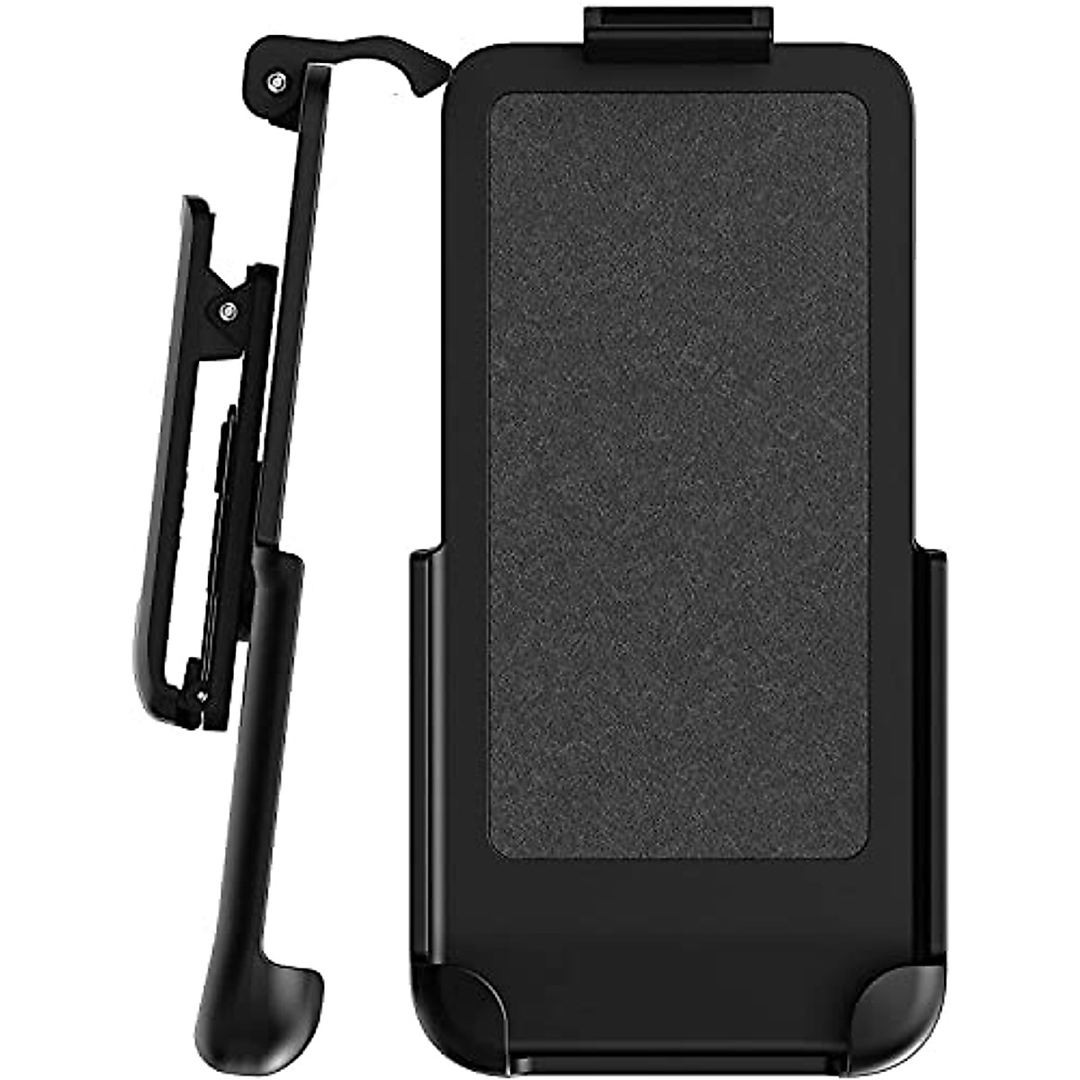 Encased Thin Armor Designed for iPhone 14 Belt Clip Case, Slim Fit Phone Case with Holster (Matte Black)