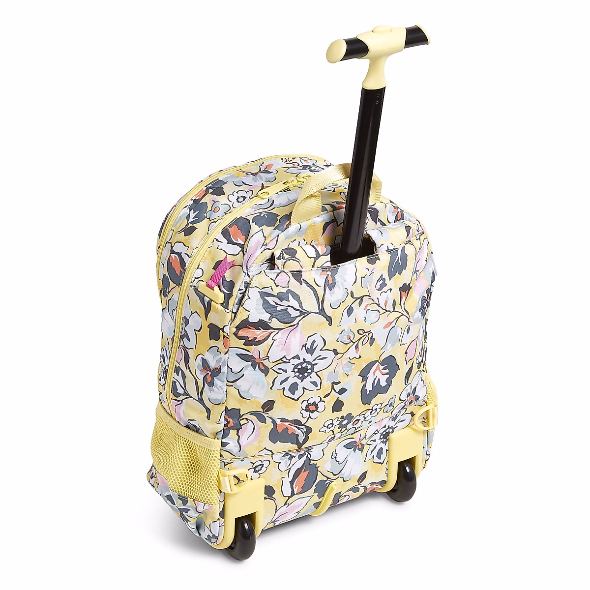 Vera Bradley Recycled Lighten Up Reactive Slim Rolling Backpack, Sunny Garden,One Size