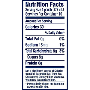 Capri Sun Roarin' Waters Fruit Punch Wave Naturally Flavored Water Kids Beverage (40 ct Pack, 4 Boxes of 10 Pouches)