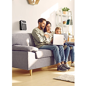 GiveBest 800W Wall Outlet Space Heater with Remote,LED Display Small Plug in Electric Heater with Adjustable Thermostat and Timer for rv and Home Office Bathroom Indoor Use