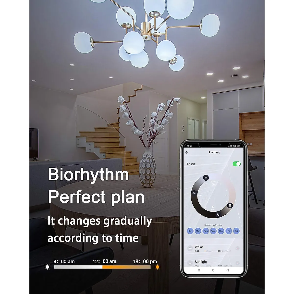 DOGAIN Smart Light Bulbs E26 Base A15 LED RGB Dimmable Color Changing Light Bulb Compatible with Alexa Google Home WiFi Multicolor Lights 6W (40W Equivalent) 500LM (Only 2.4GHz) 4 Pack