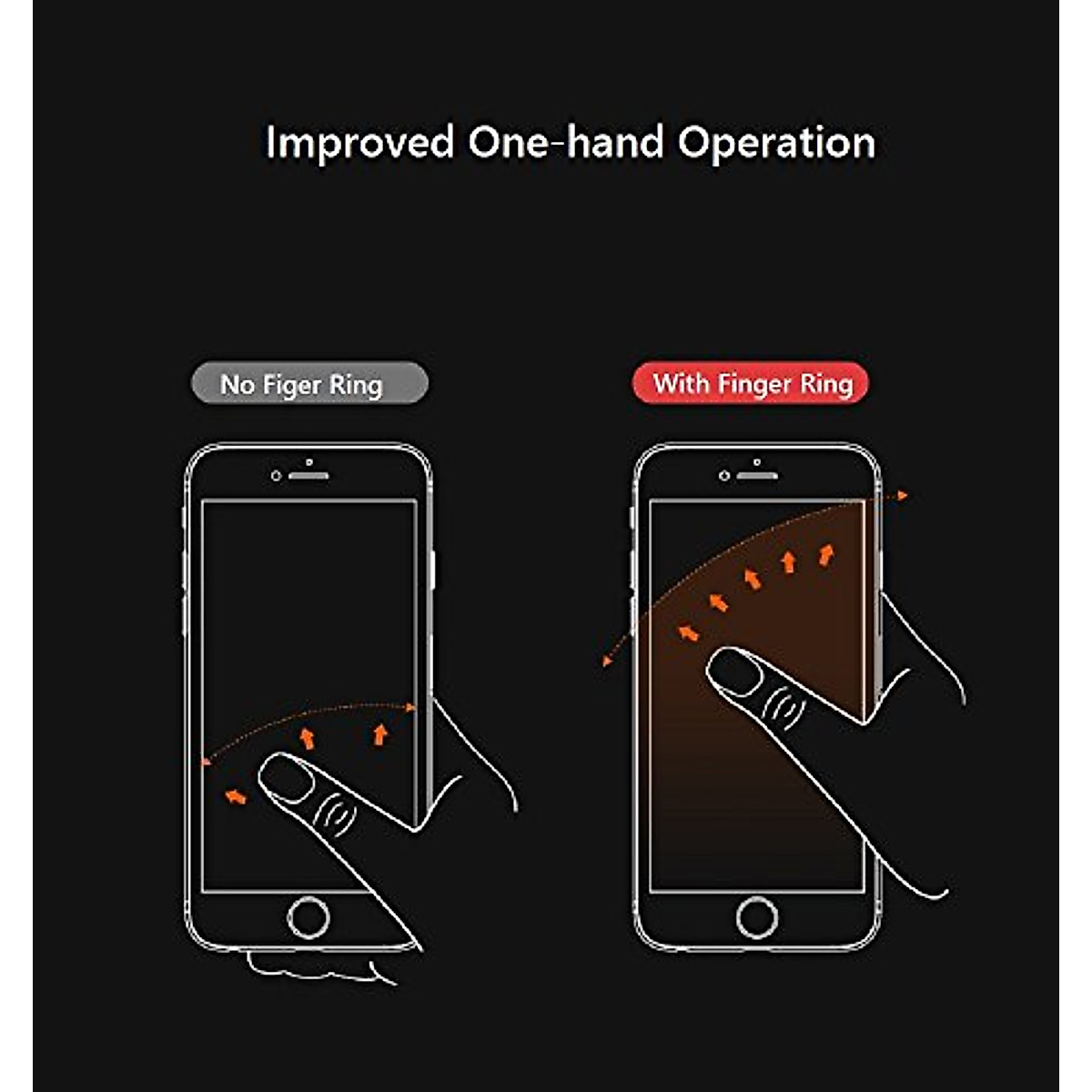 Attom Tech Transparent Phone Ring Holder Grip 360 Degree Free Rotation, Clear Cell Phone Finger Ring Kick-Stand Compatible with iPhone X 8 7 Plus 6S 6 5s 5 SE, Galaxy S9 S8 S7 S6 Edge (Silver)