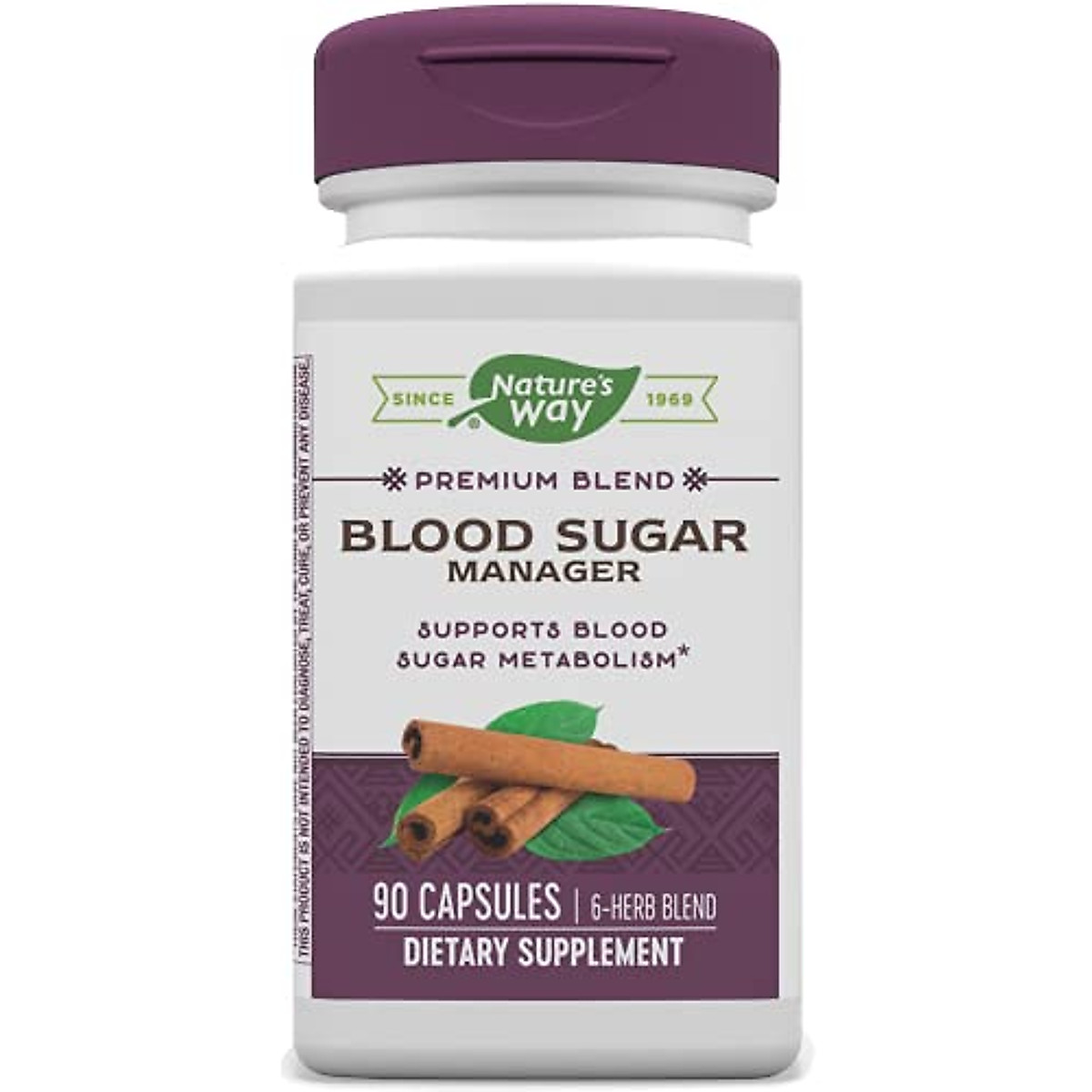 Nature's Way Blood Sugar Manager with Gymnema, Supports Blood Sugar Metabolism*, Vitamin A Supplement, 90 Capsules