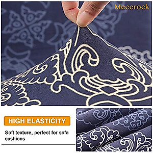 Mecerock Printed Stretch Couch Seat Cover Sofa Cushion Removable Washable Soft Spandex Furniture Protector for Loveseat Couch Sofa Seat Cover Sofa Slipcover Flexibility with Elastic