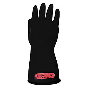 MAGID Class 0 Low-Voltage Rubber Insulating Linemen Safety Gloves, 1 Pair, 11” Long, Black
