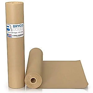 Brown Kraft Paper Roll - 18" x 1,200" (100') Made in The USA - Ideal for Packing, Moving, Gift Wrapping, Postal, Shipping, Parcel, Wall Art, Crafts, Bulletin Boards, Floor Covering, Table Runner