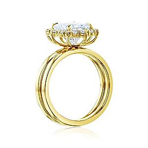 3.1 ct tw Kobelli Moissanite Raina Bridal Set - rose-gold / 8.5 / G-H