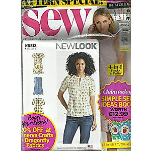 SEW MAGAZINE, DOUBLE NEW LOOK PATTERN SPECIAL, AUGUST, 2018 ISSUE, 113