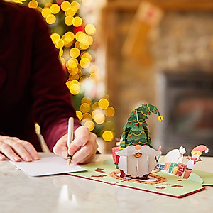 Lovepop Gnoel Gnome Christmas Pop Up Card, 5x7-3D Greeting Card, Pop Up Christmas Cards, Kids Christmas Card, Holiday Card