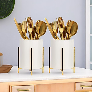 SIEBOLD Silverware Holder,Kitchen Utensil Holder,Flatware Organizers With Metal Frame, Mesh Flatware Holder Organizer Perfect for Home, Kitchen, Countertop, Party, Camping, Outdoor and Restaurant