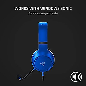 Razer Kaira X Wired Headset for Xbox Series X|S, Xbox One, PC, Mac & Mobile Devices: TriForce 50mm Drivers - HyperClear Cardioid Mic - Memory Foam Ear Cushions - On-Headset Controls - Shock Blue