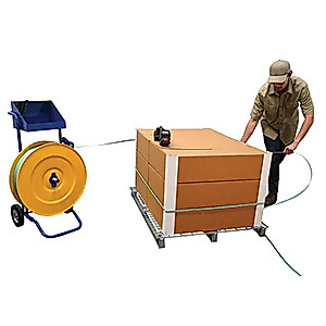 Vestil STRAP-PS-HD Steel Strapping Cart with Powder Coat Finish, 24-7/8" Width, 43" Height, 20-1/2" Depth