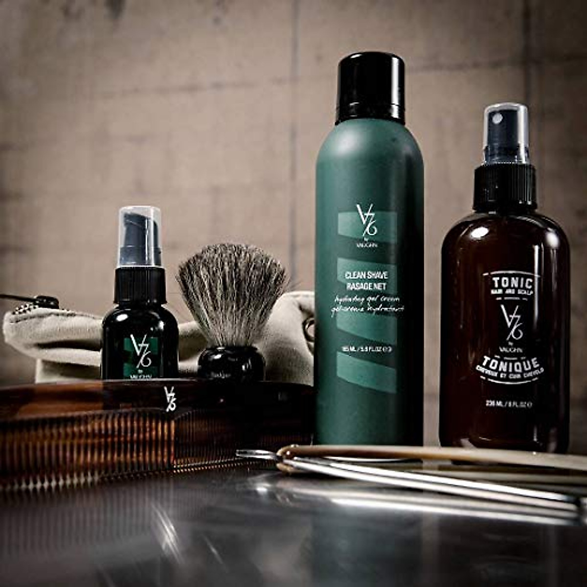 V76 by Vaughn Clean Shave Hydrating Gel Cream Formula for Men, 5.6 oz