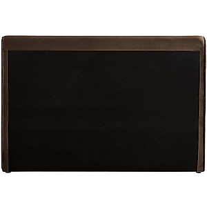 Meridian Furniture SloanBrown-F Sloan Collection Modern | Contemporary Velvet Upholstered Full Bed with Rich Soft Brown Velvet, Curved Headboard and Footboard, 59.5" W x 92" D x 45" H, Brown, Full