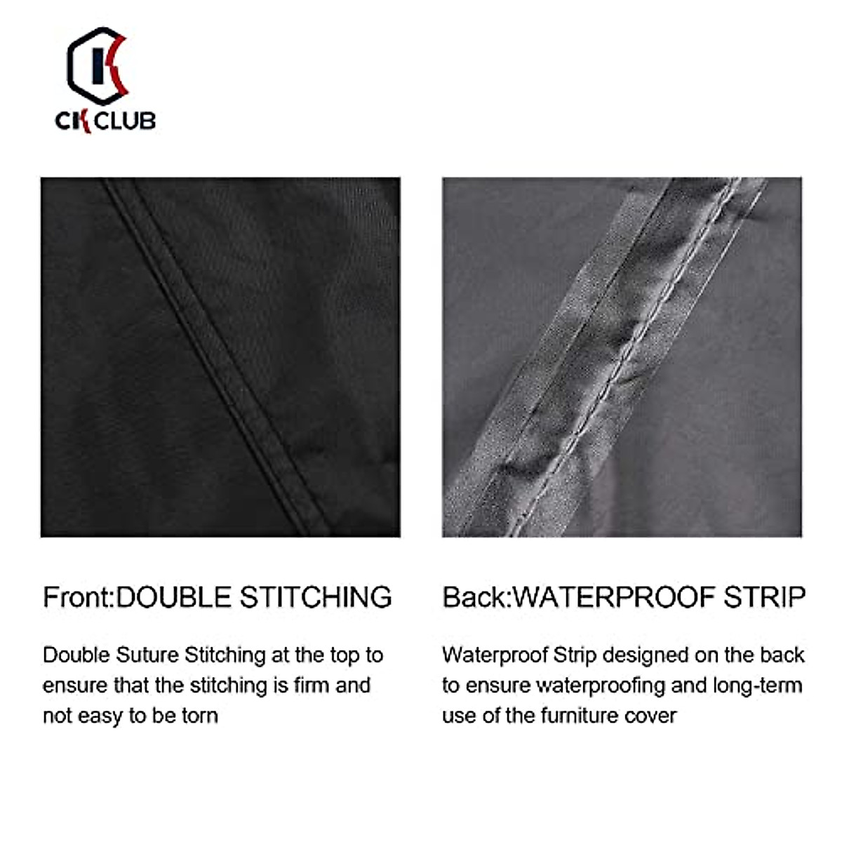 Patio Furniture Sectional Set Covers Large Waterproof Outdoor Furniture Set Covers Loveseat Set Covers Rectangle Heavy Duty 90" L x 64" W Black