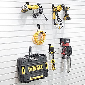 ATOOLA Garage Organizer for Slatwall, Heavy Duty Slatwall Accessories, Multi Size Slatwall Hooks, Black Slat Wall Accessory, 8 Pack