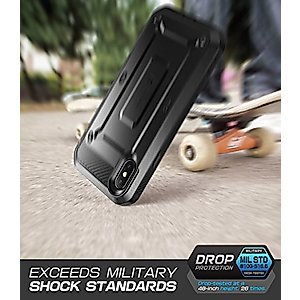 SUPCASE Unicorn Beetle Pro Series Case Designed Designed for iPhone X, with Built-In Screen Protector Full-body Rugged Holster Case for Apple iPhone X / iPhone 10 (2017 Release) (Black)