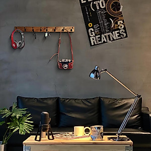 kansata Coat Rack Wall Mount 2 Pack, Wooden Coat Hooks Wall Mounted, Entryway Heavy Duty Coat Hanger for Office Bedroom Bathroom Closet Hanging Coats Hats Bags Keys Purses-8 Hooks