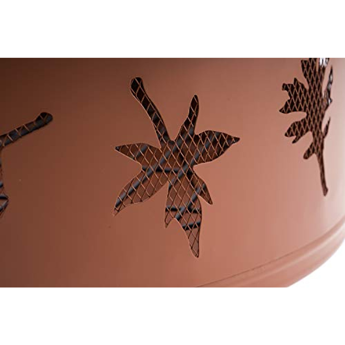 Mcombo 32" Metal Bronze Fire Pit Round Table Backyard Patio Terrace Fire Bowl Heater/BBQ/Ice Pit with Charcoal Rack Waterproof Cover 0146, Bronze