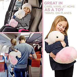 XDEMODA Seatbelt Pillow for Kids Travel - Dinosaur Seat Belt Cover & Cushion Pillow. Child Car Stuffed Plush Animal Travel Pillow. Safety Belt