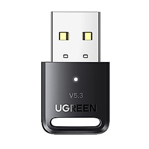 UGREEN Bluetooth Adapter, USB Bluetooth 5.3 Adapter for PC, Wireless Bluetooth Dongle, Plug and Play for Windows 11/10/8.1 Headphone Mouse Keyboard Printer Speaker Xbox PS5 Game Controllers