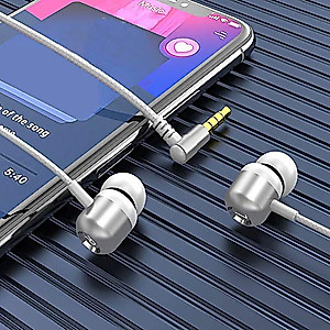 Gaweb Earphones, 3.5mm Jack Earbud Functional Good Sound Quality 1.2m Music Earbud Wired Headset for Listening to Songs - Black (2473946-Gaweb-1)